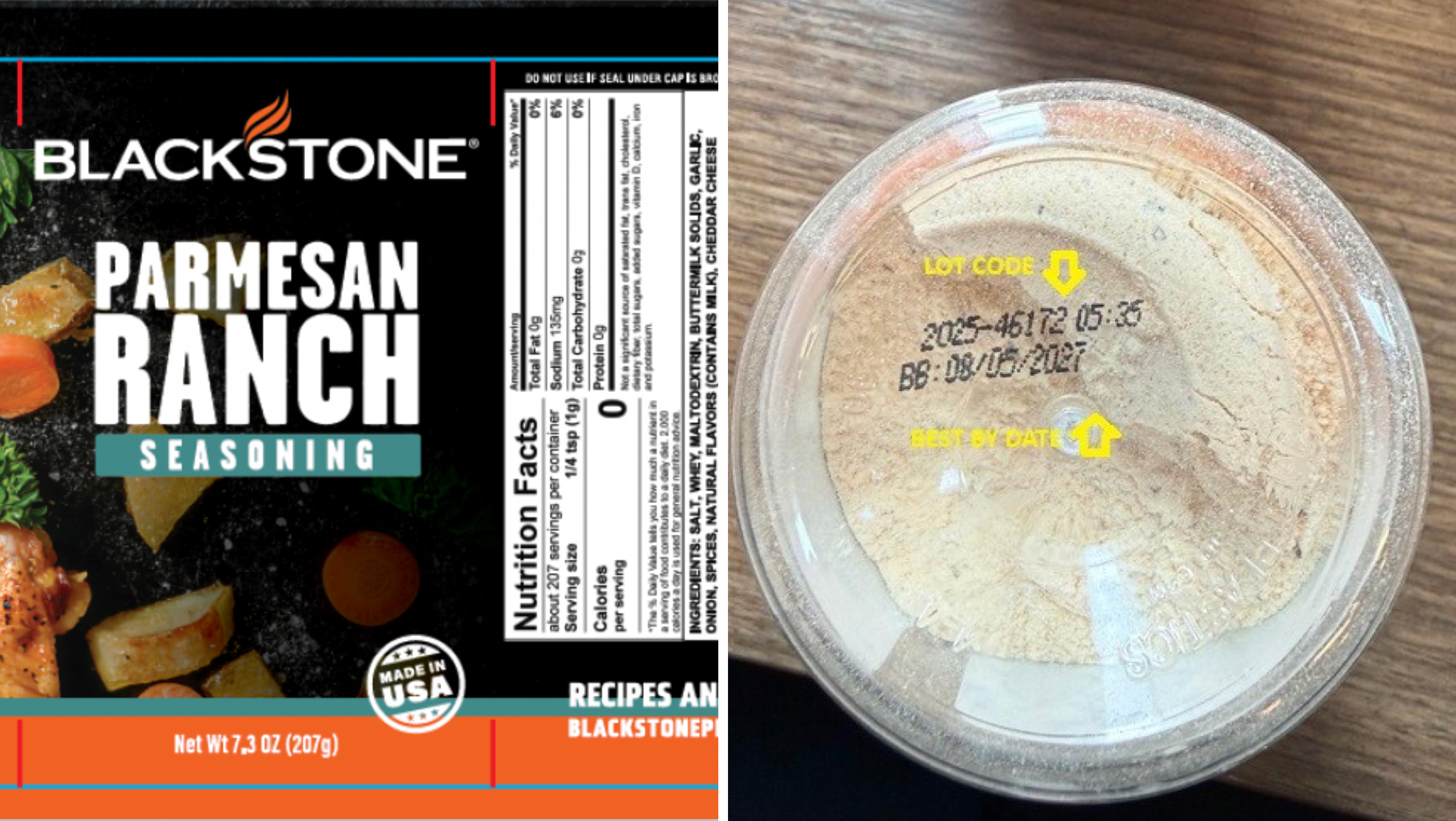 Walmart retira condimento Blackstone Parmesan Ranch por salmonela ...